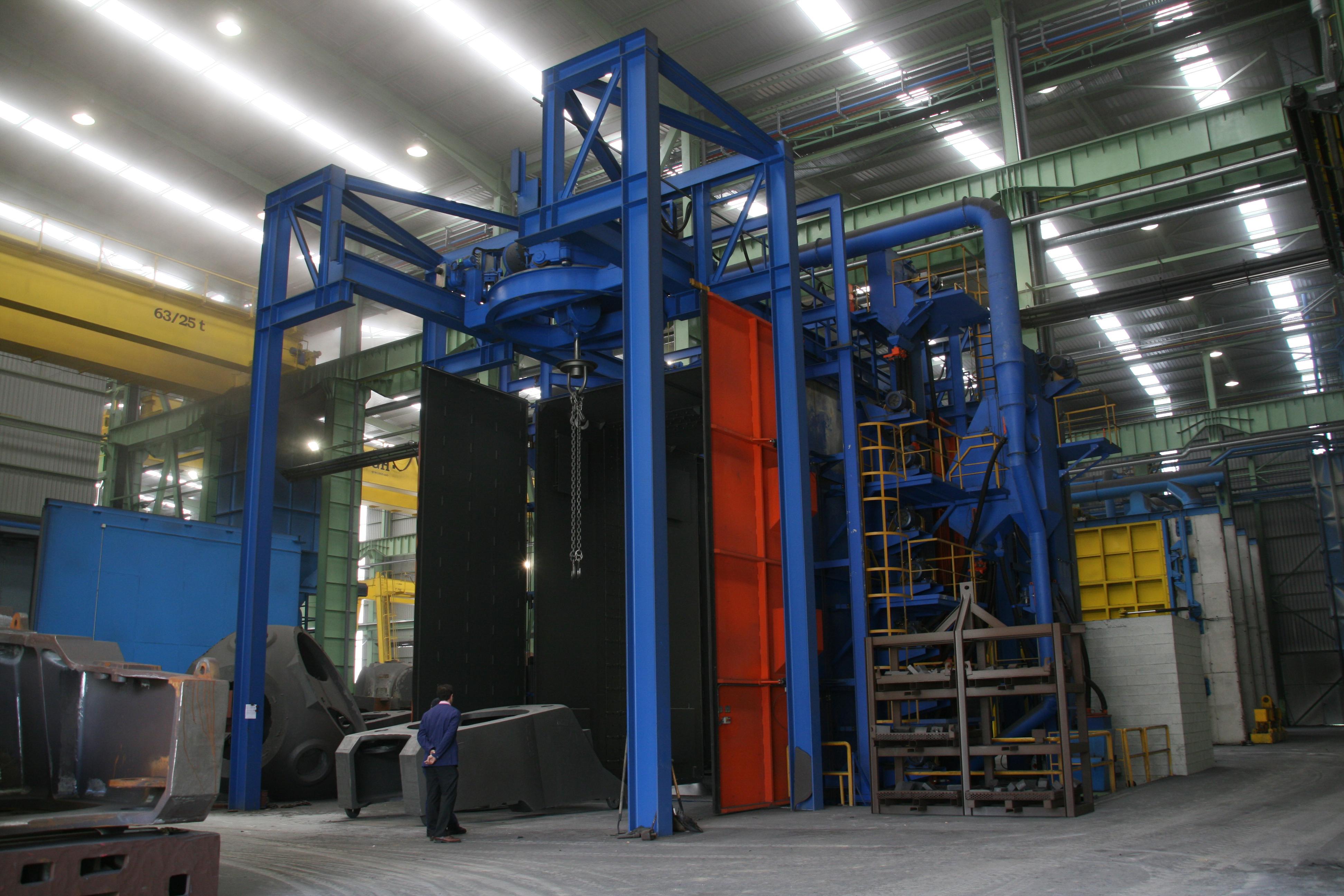 Línea automática de secado, granallado y pintura de vigas alju hmc-4